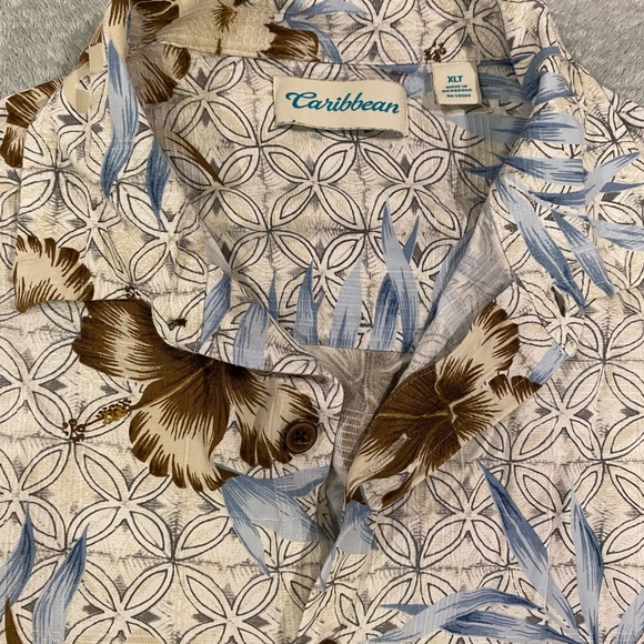 Caribbean | Shirts | Caribbean Mens Hawaiian Shirt 0 Rayon Short Sleeve ...